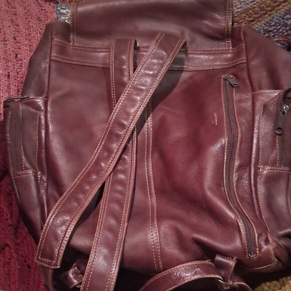 LOBO CUERROS | Other | Lobo Cuerros Vintage Brown Leather Backpack ...